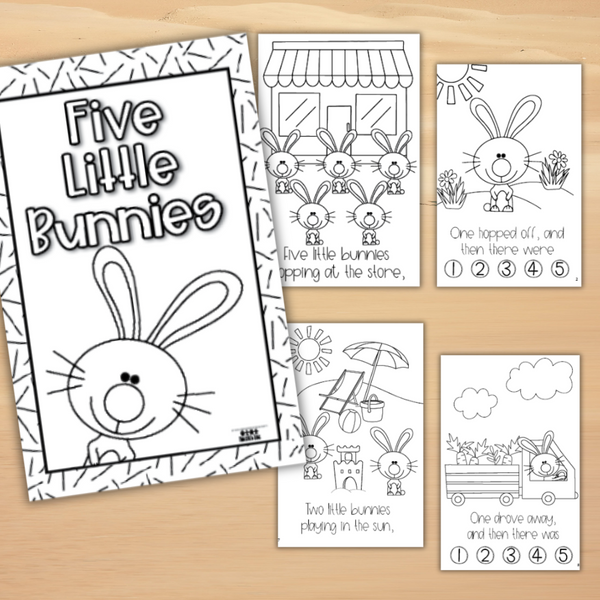 Five Little Bunnies Book l Digital Download – Munchkin Lane