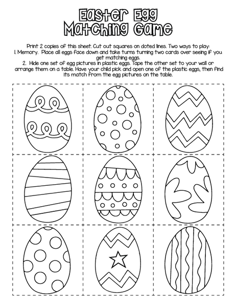 Easter Matching Game l Digital Download – Munchkin Lane